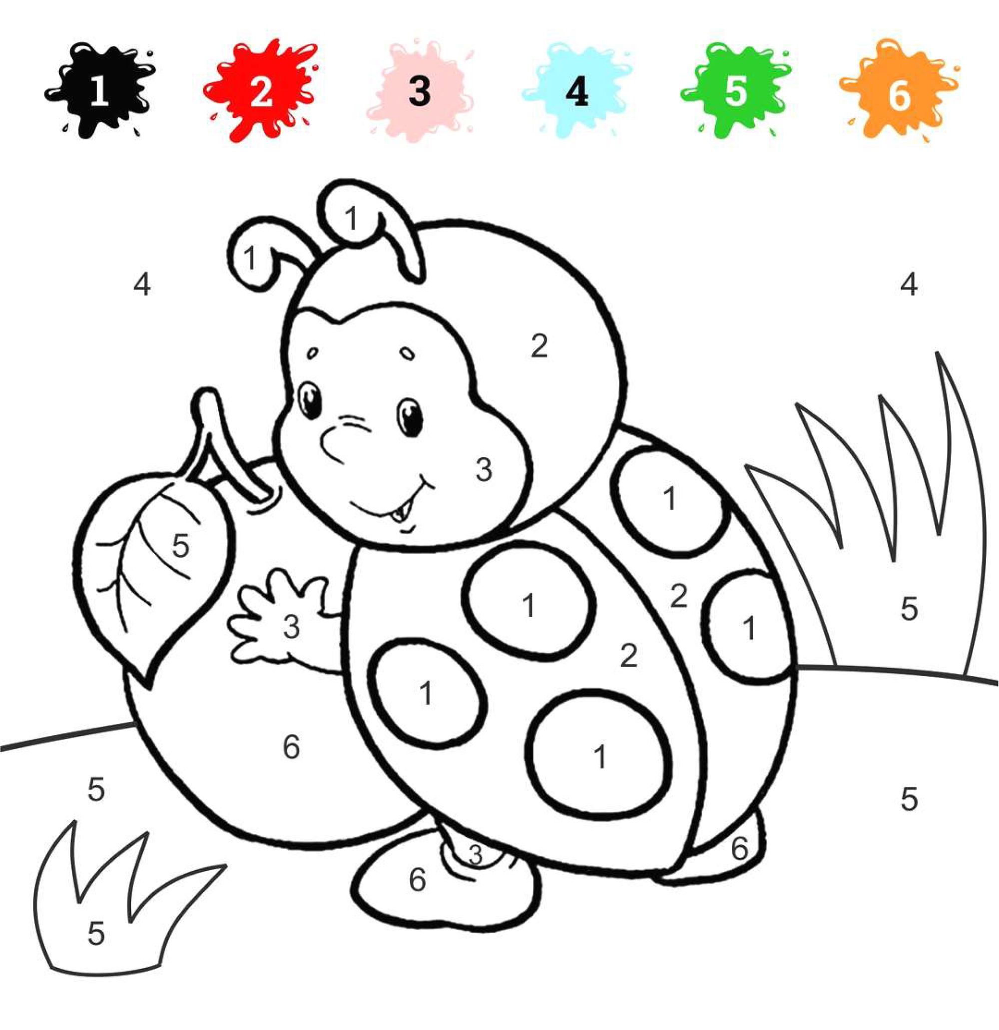 Coloring By Numbers For Children Coloring By Numbers For Children