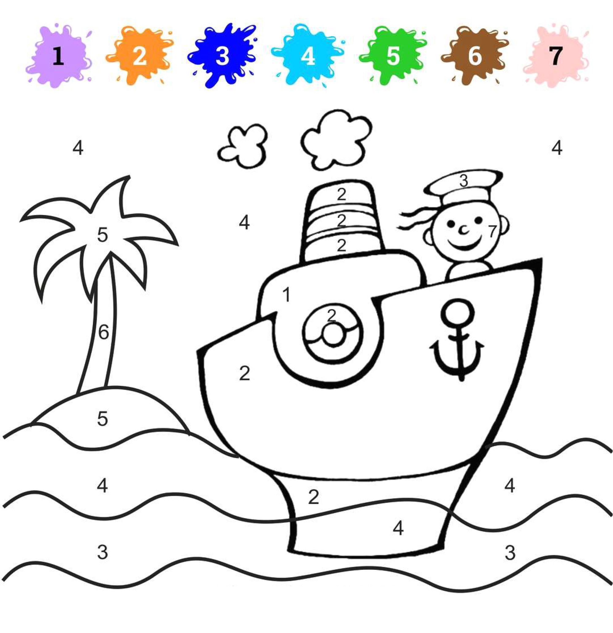 Easy Color By Number Printables