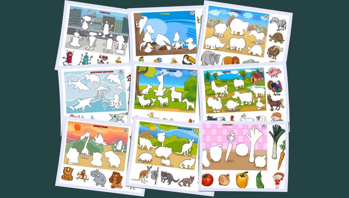 Educational games for children "Find my shadow"