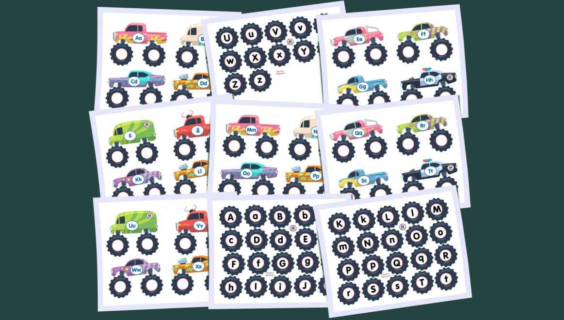 Transportation Alphabet Activity. Car Letter Matching for Preschool and ...