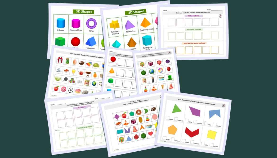 3D Shapes Free Printable Activities