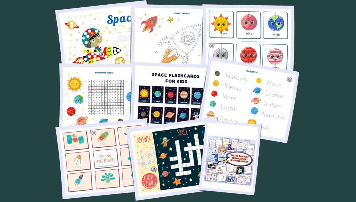 80 Free Printable Resources Space Activities for Kids